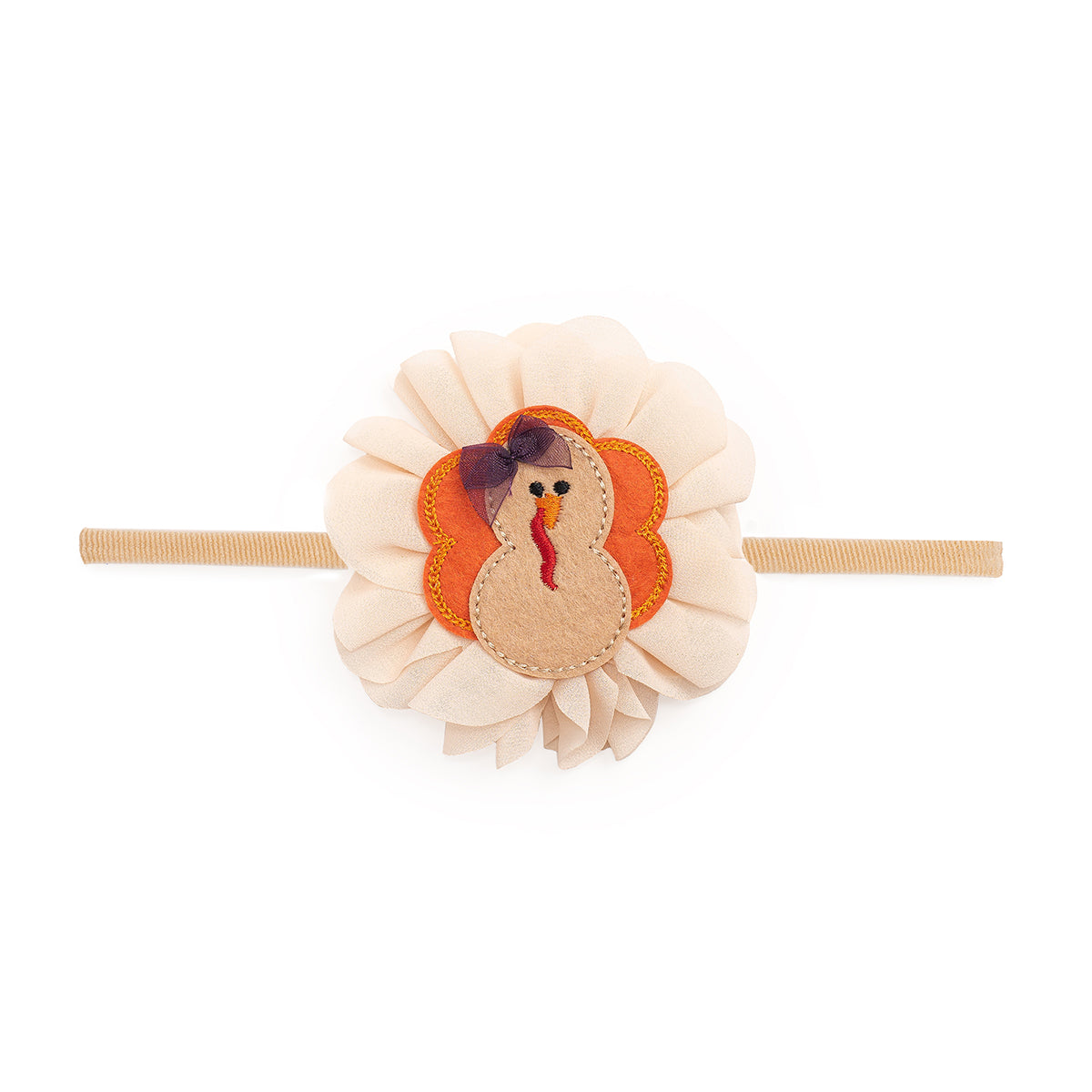 Chiffon Turkey Thanksgiving Baby Headband – Sweet Wink - Wholesale