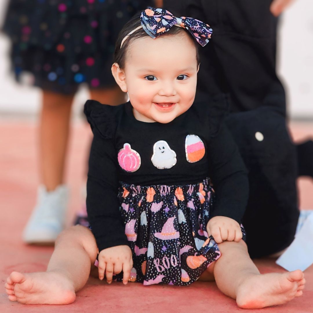 Boo Halloween Long Sleeve Tutu Bodysuit – Sweet Wink - Wholesale