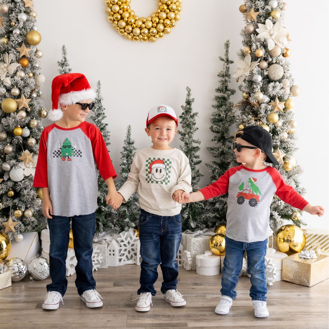 Christmas Tree Dude 3/4 Sleeve Shirt - Heather/Red – Sweet Wink - Wholesale