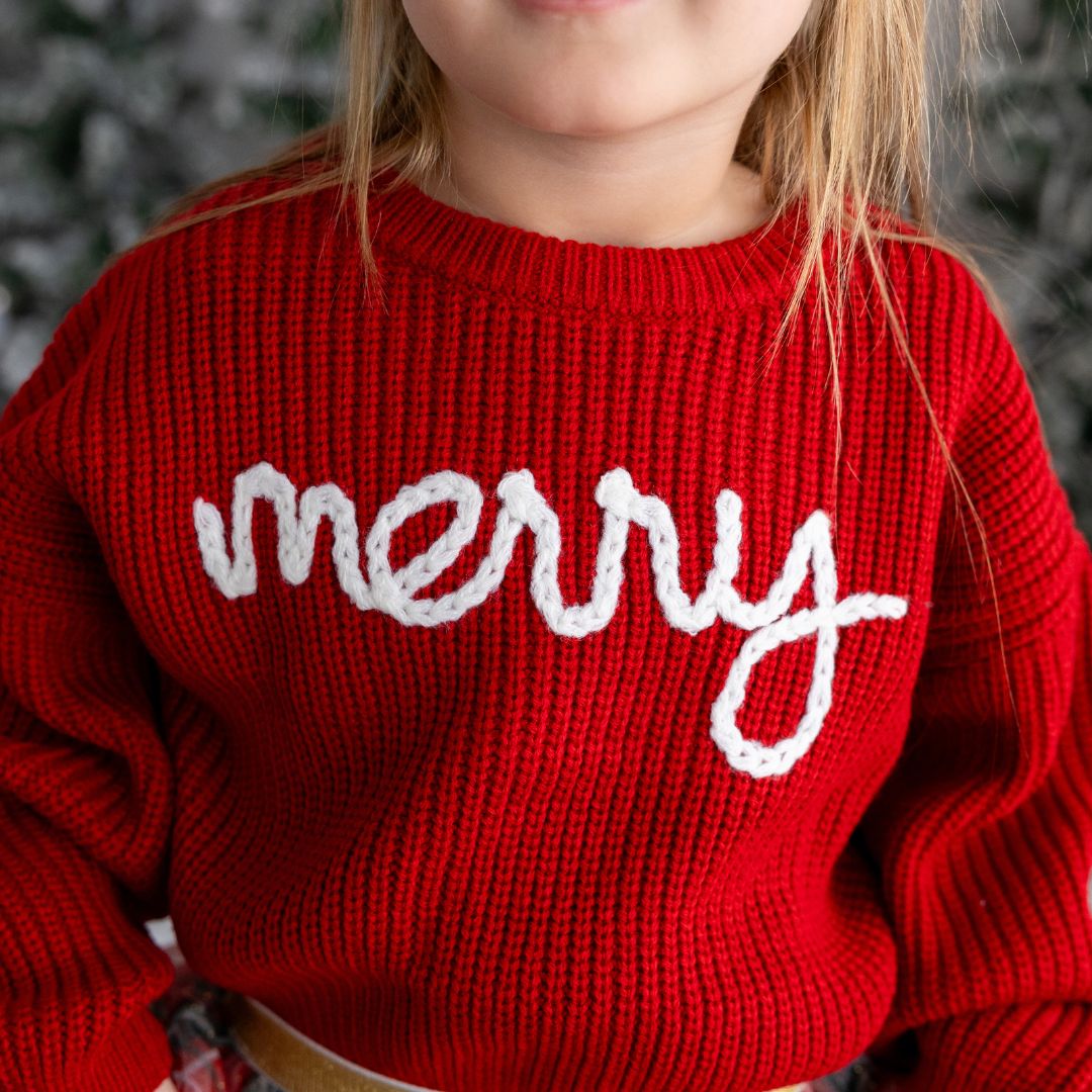 Merry Christmas Yarn Knit Sweater – Sweet Wink - Wholesale