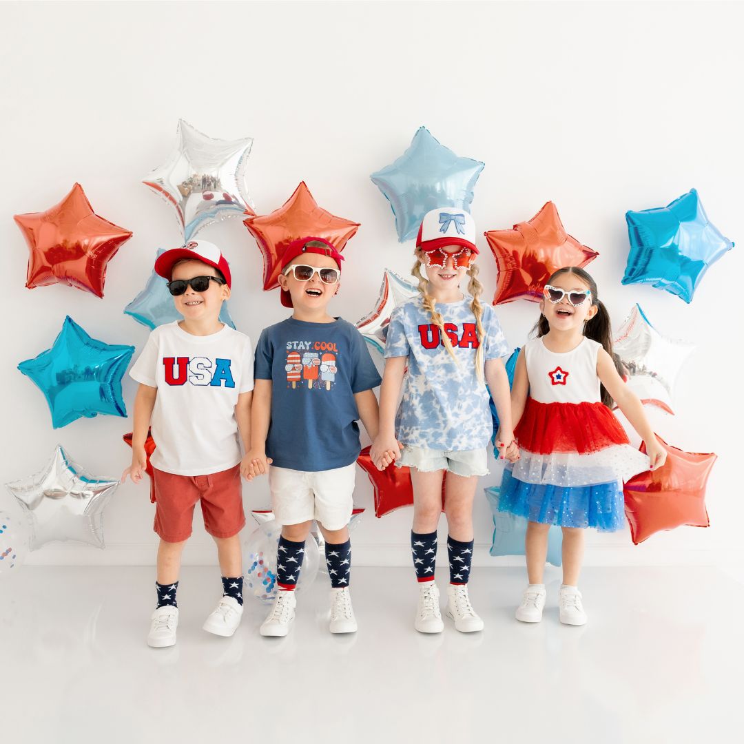 Patriotic Smiley Patch Trucker Hat - Red/White – Sweet Wink - Wholesale