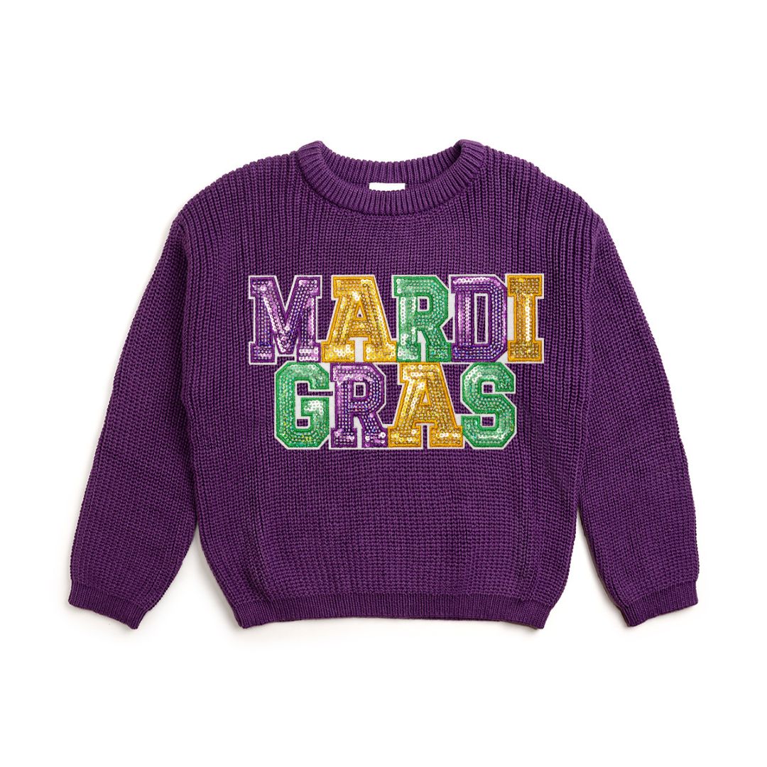 Mardi Gras Knit Sweater – Sweet Wink - Wholesale